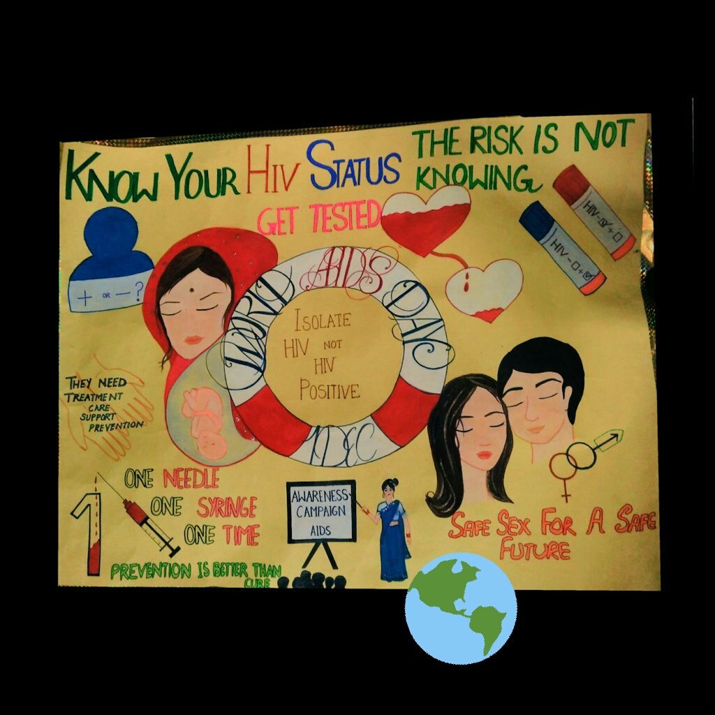 Hiv Aids Posters Awareness Drawing