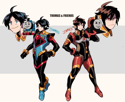A tumblr user has been designing a Thomas the Tank Engine mecha AU and ...