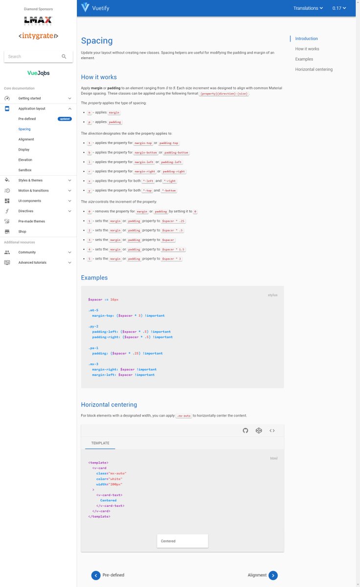 Vuetify.js on Twitter: "Rounding out some remaining pain points with the new documentation ...