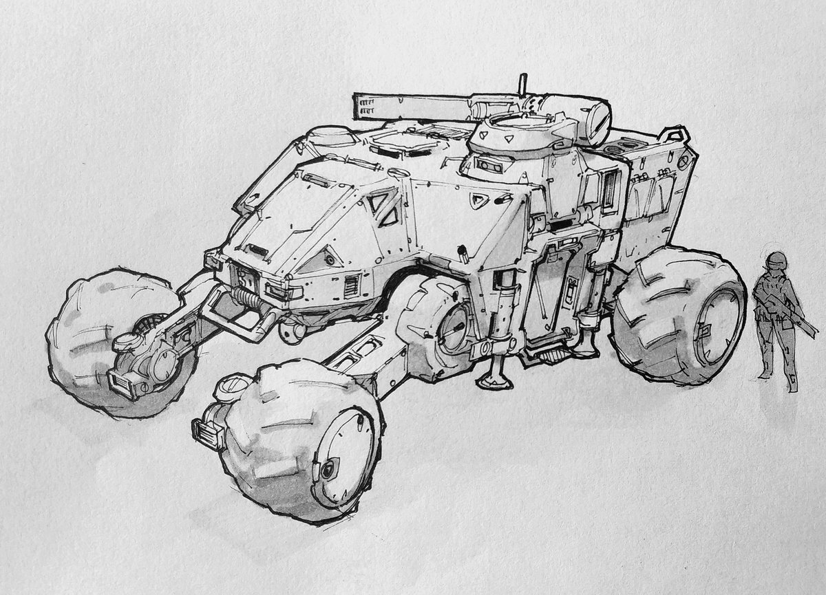 concept art armored wheeled military transportation vehicle design ...