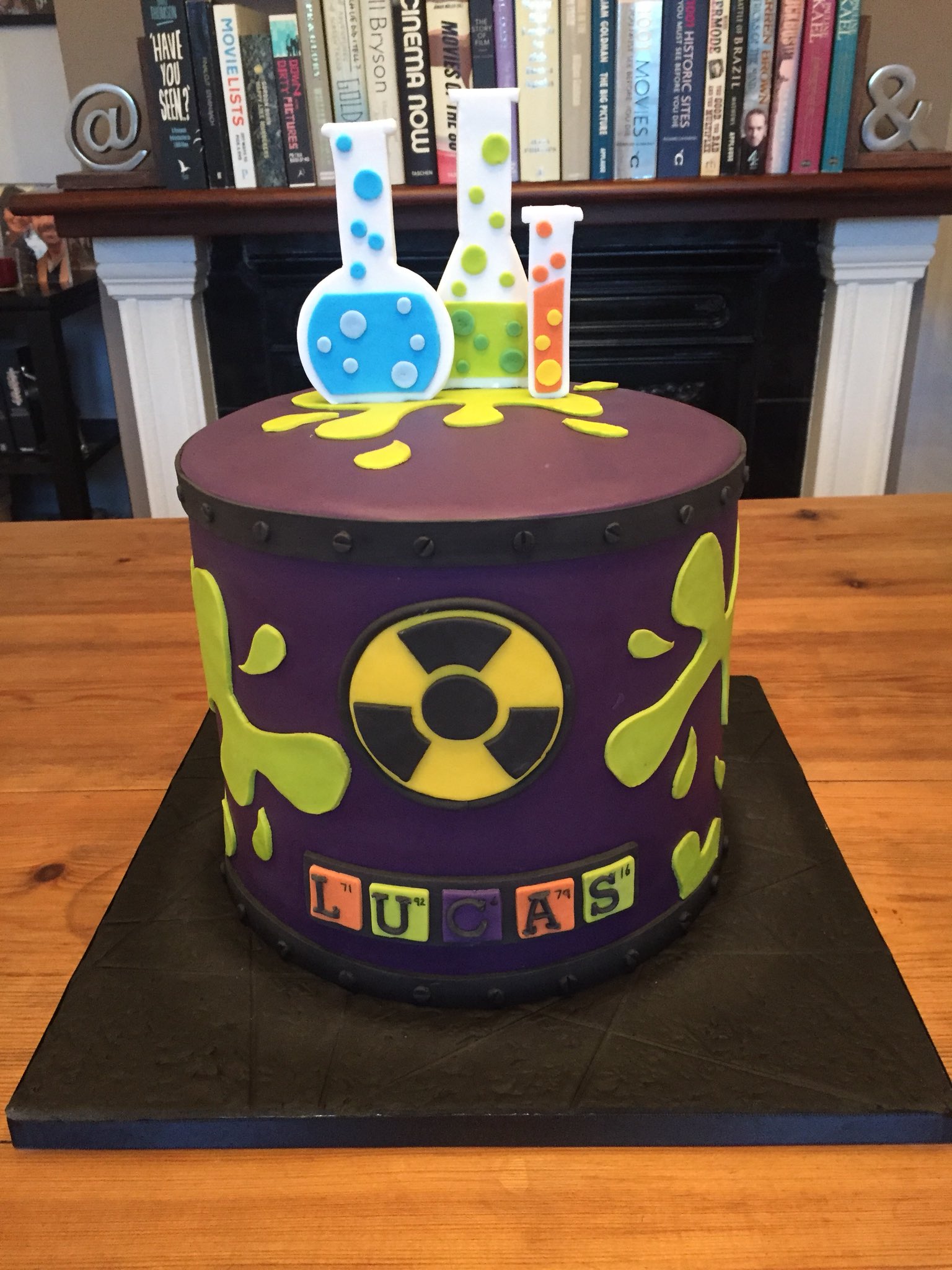 Mad Science Themed Birthday Cake