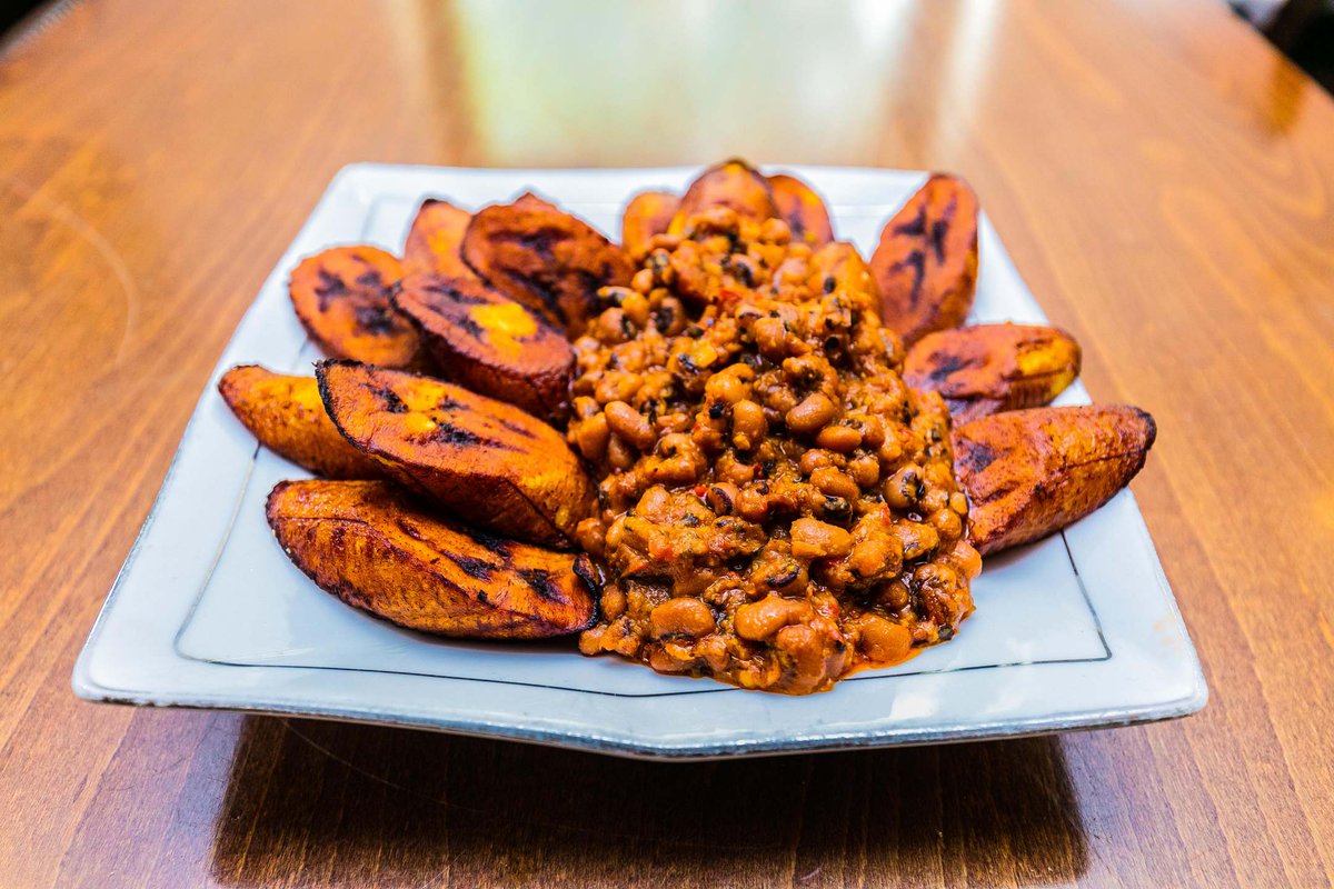 Fried Plantain And Beans