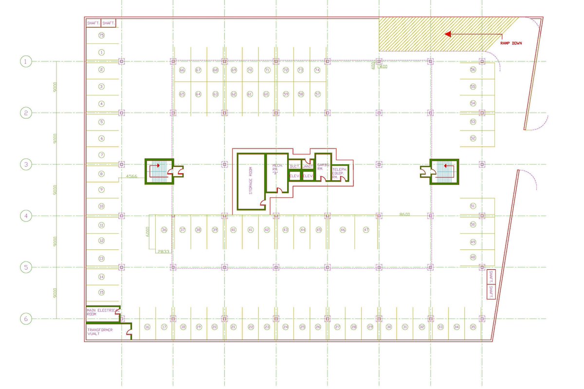 Underground Parking Garage Layout