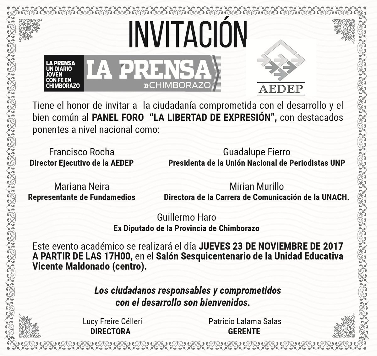 La Prensa Chimborazo El Riobambeño™ Todo Sobre R I O B A M B A