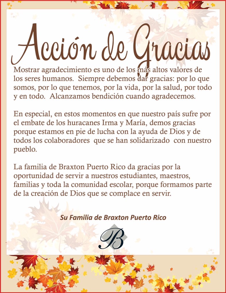Braxton Puerto Rico on Twitter: "¡Feliz día de acción de gracias! https ...