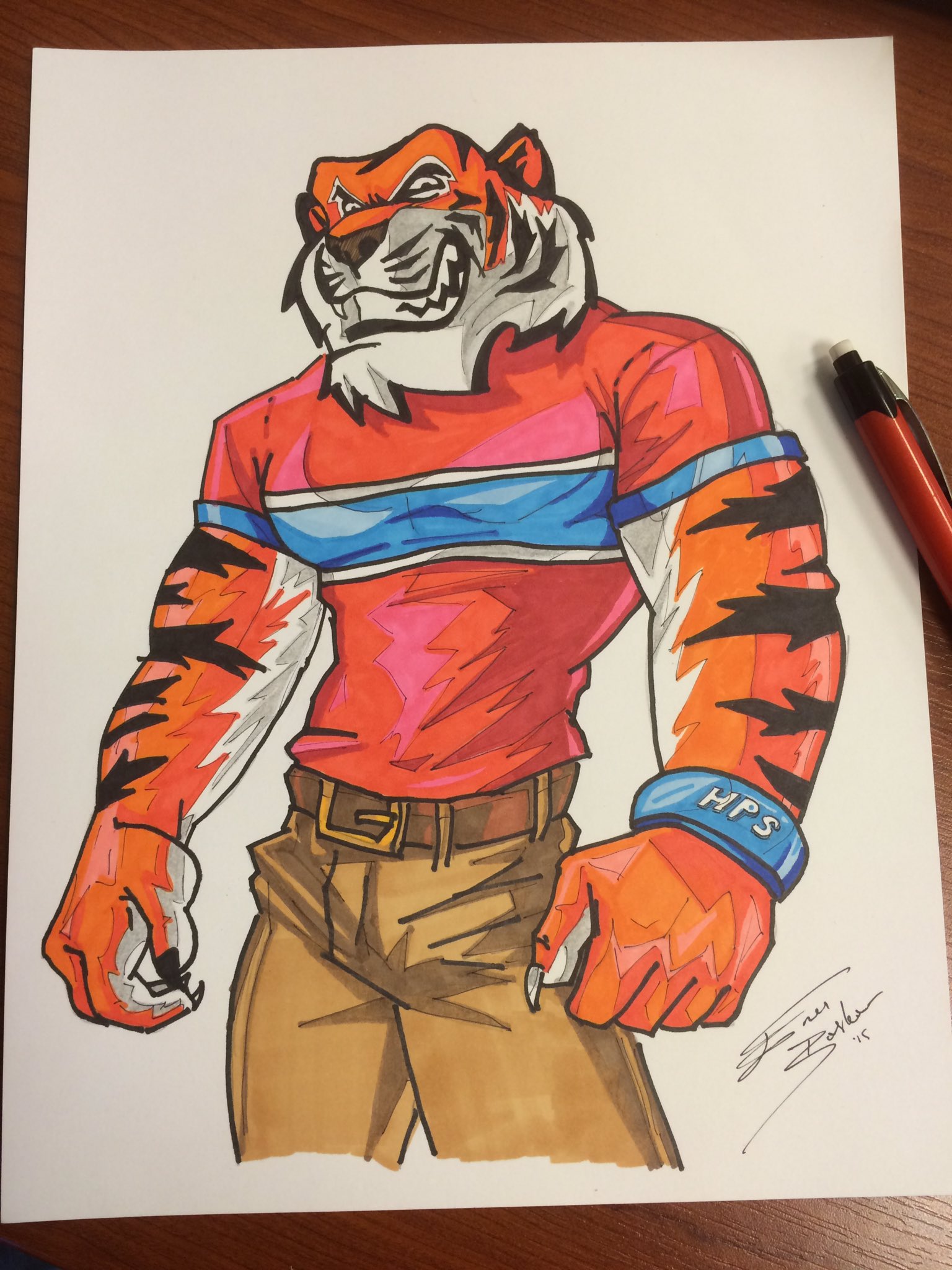 Tiger Man Drawing