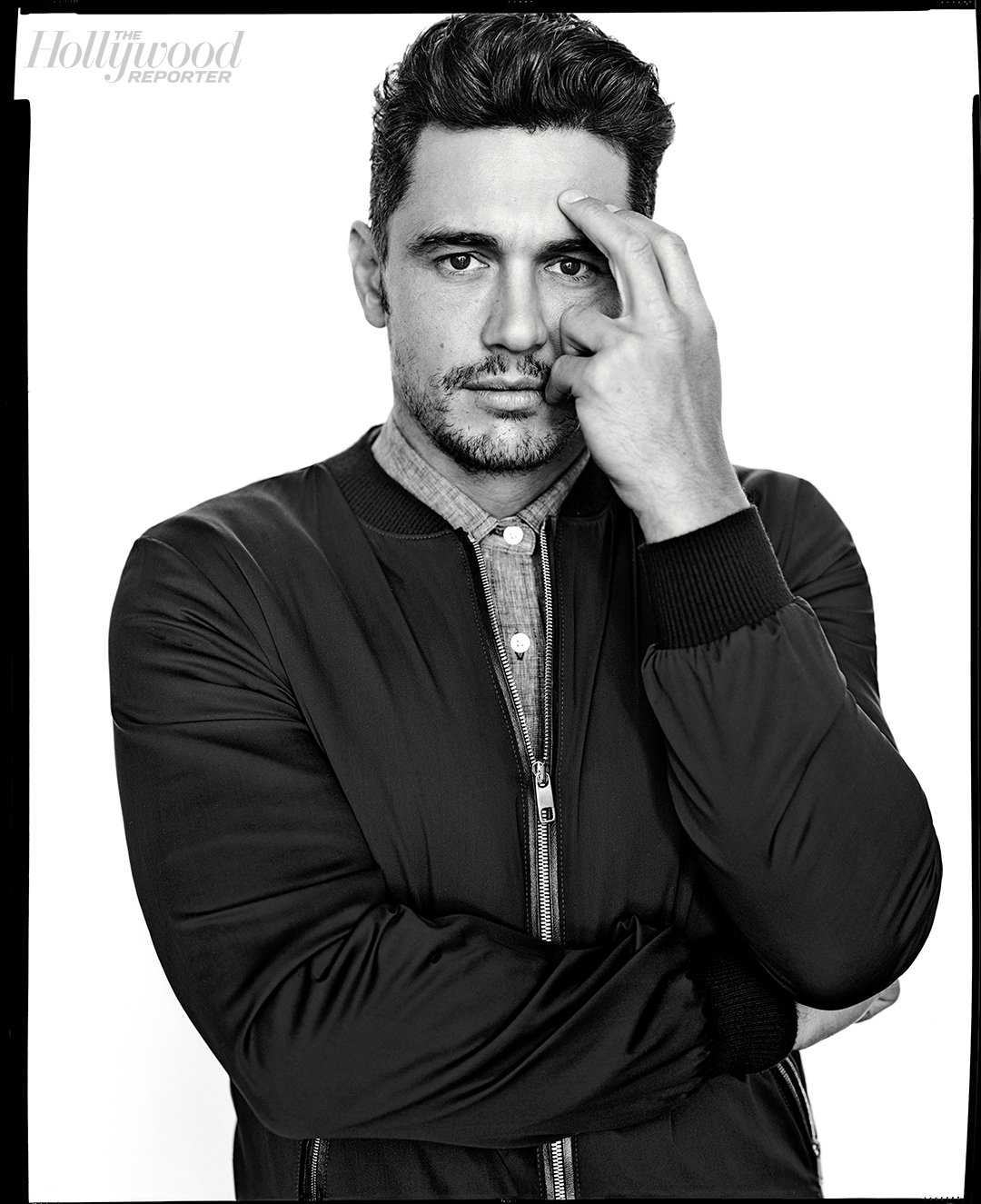 James Franco Black And White With Beard