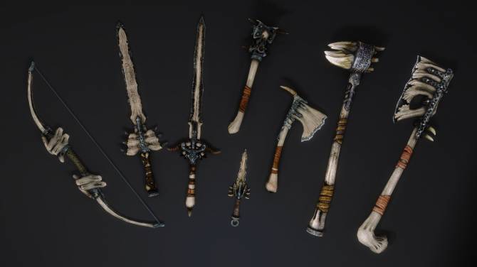 Skyrim Dragonbone Weapons