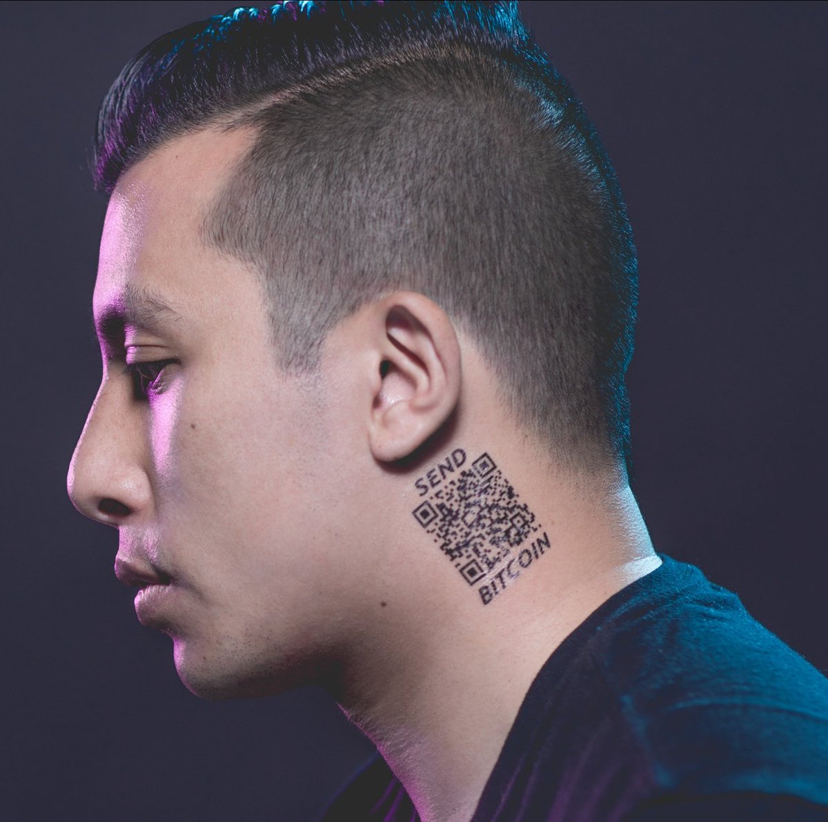 Qr Code Tattoo Neck