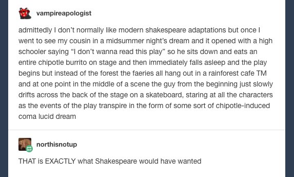 Shakespeare Tumblr