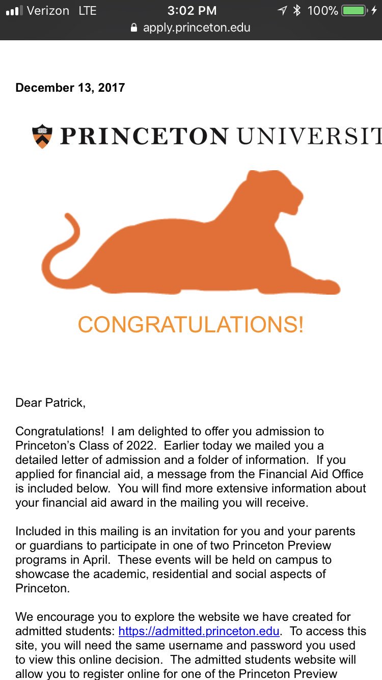 Princeton Cover Letter