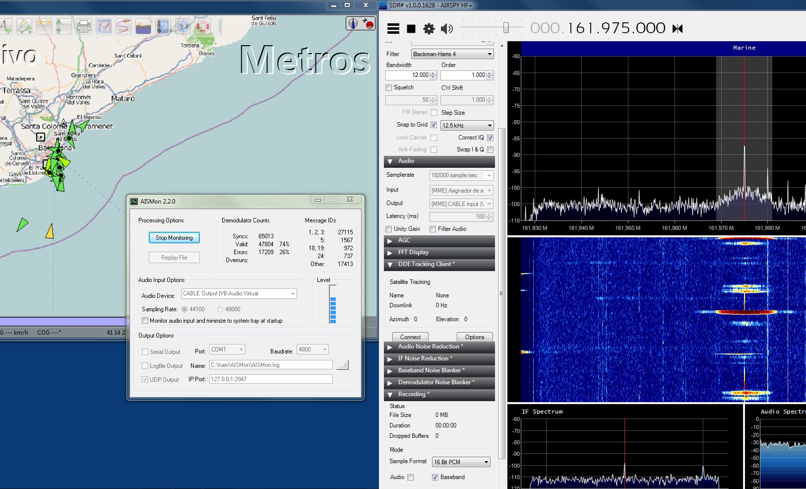 EA3IBC Oscar on Twitter: "24 hrs monitoring AIS data with #airspyHF+ AIS monitor and OpenCPN for ...