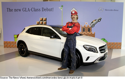 Promotional photo from Mercedes-Benz's GLA-Class advertising campaign ...