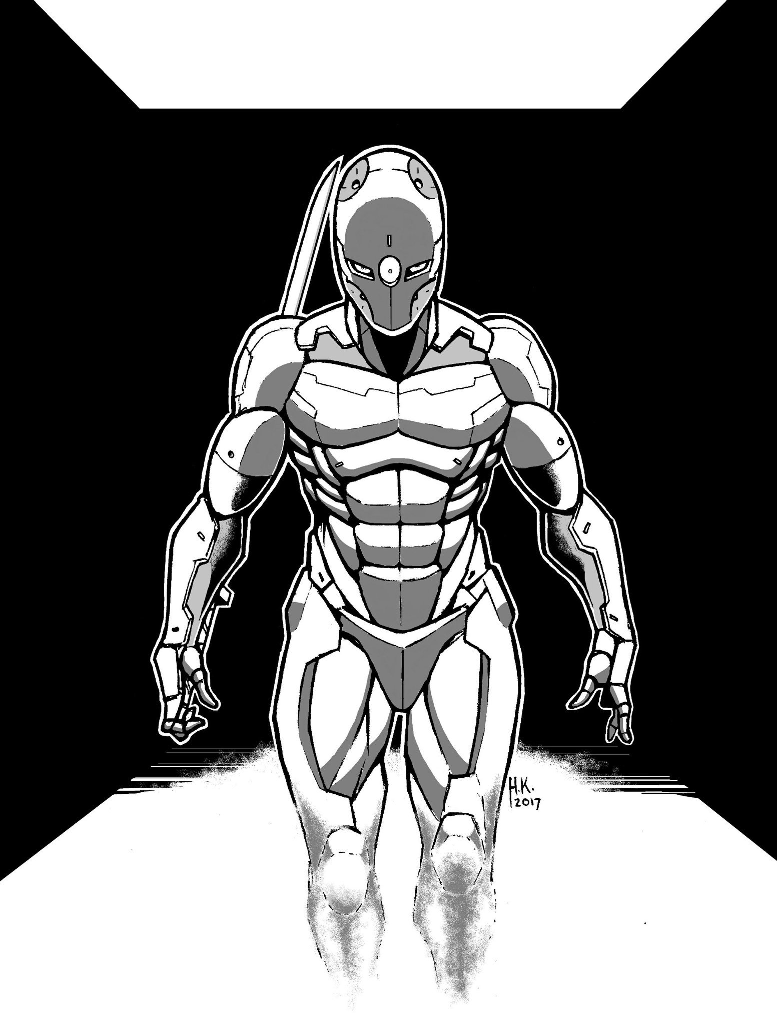 Cyborg Ninja Drawings