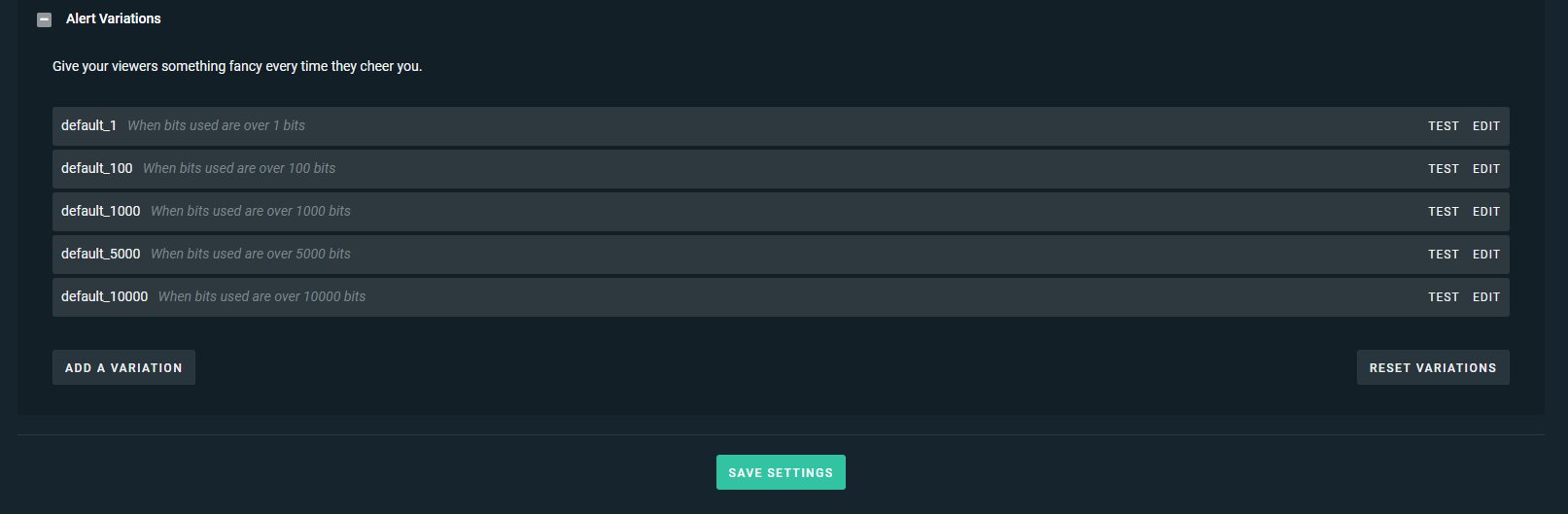 Streamlabs on Twitter: "@AnaBooo1 Hi! Looks like your default bit variations are still there ...