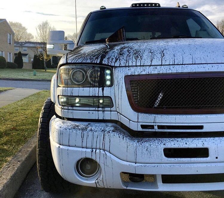 White Chevy Duramax With Stacks
