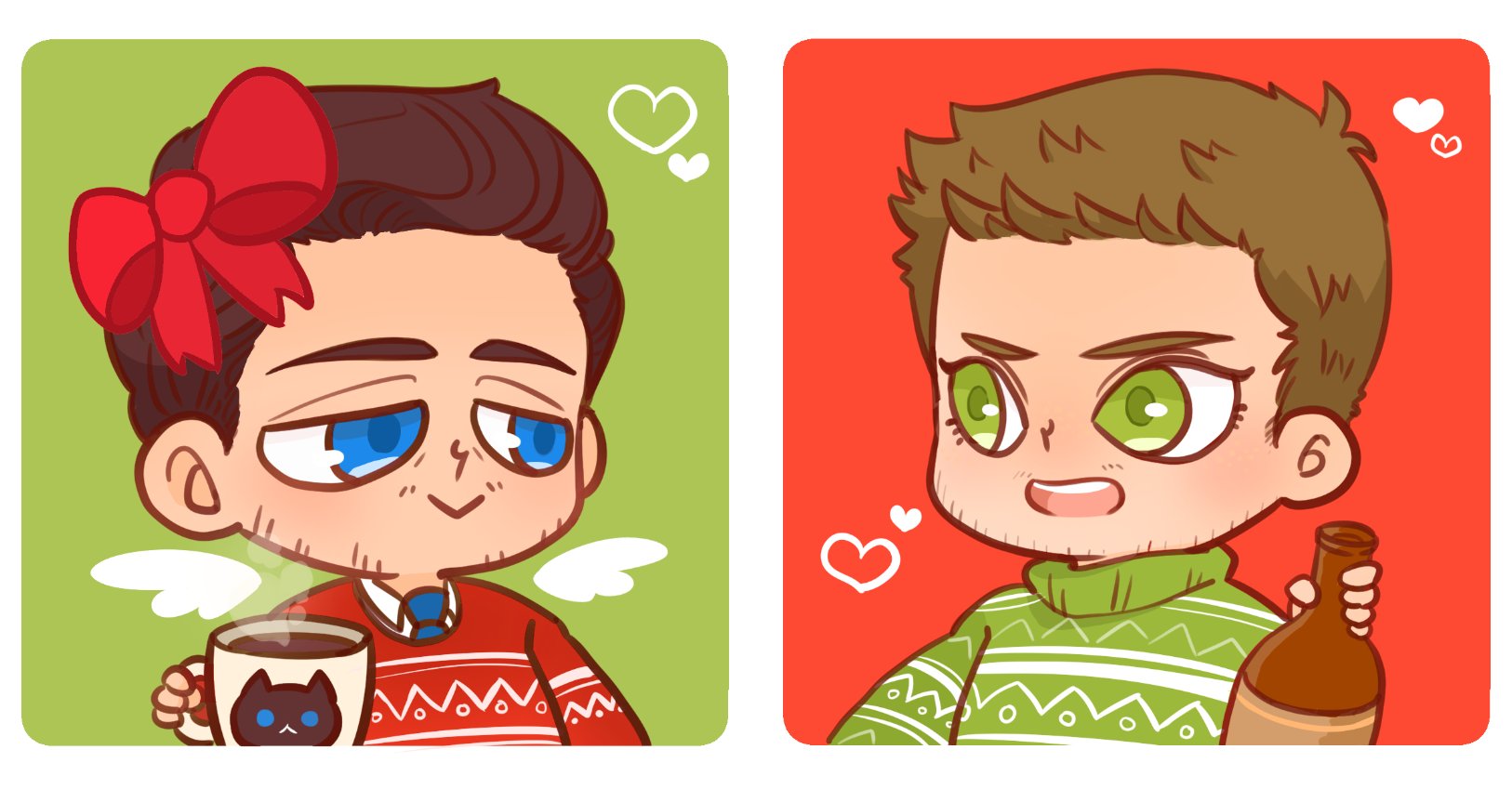 Chibi Destiel Chibi Destiel By Lemonpie Art Cartoon Destiel Free