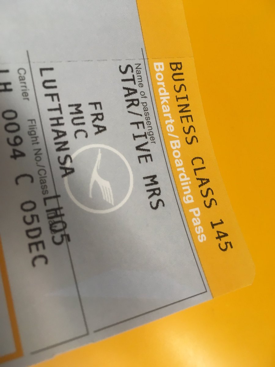 Lufthansa Boarding Pass