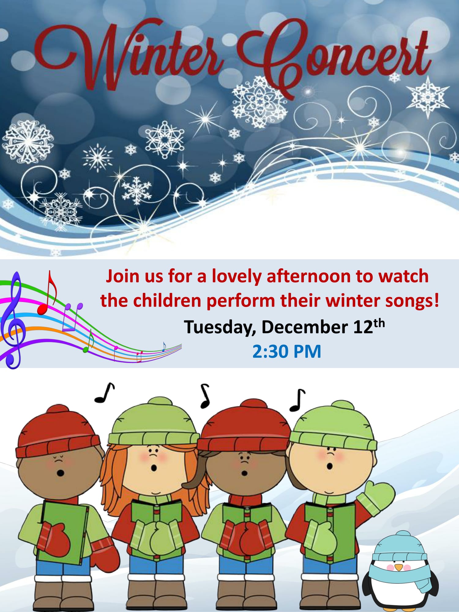For Preschool Winter Concert