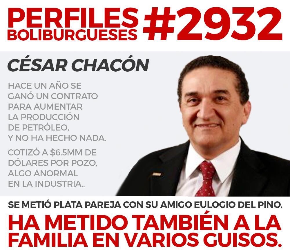 Cesar Chacón Presidente de empresasYV. Es muy amigo del Ex-Ministro ...