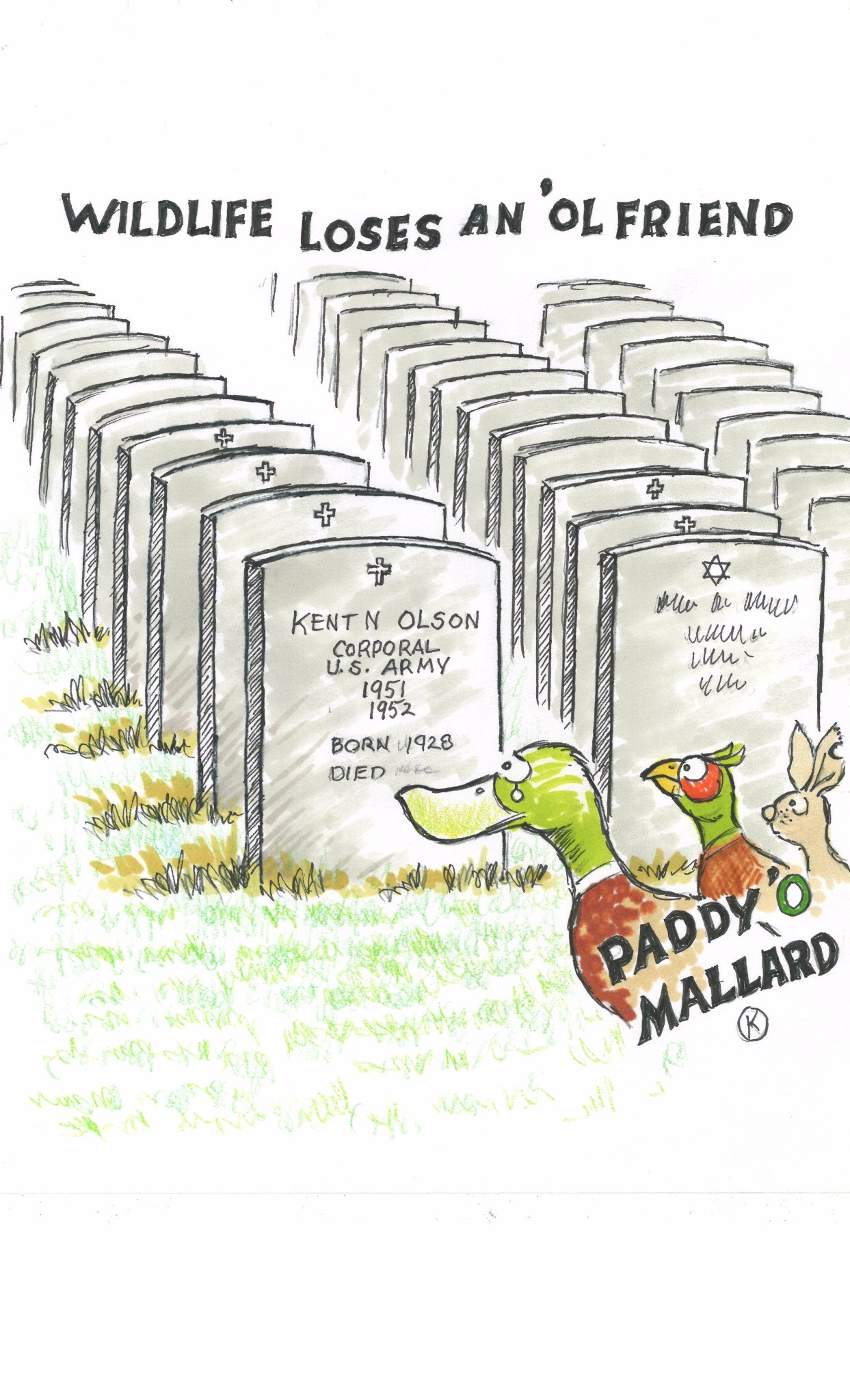 USFWS History on Twitter: "Remembering @USFWS Cartoonist Kent Olson (1928-2017). A field ...