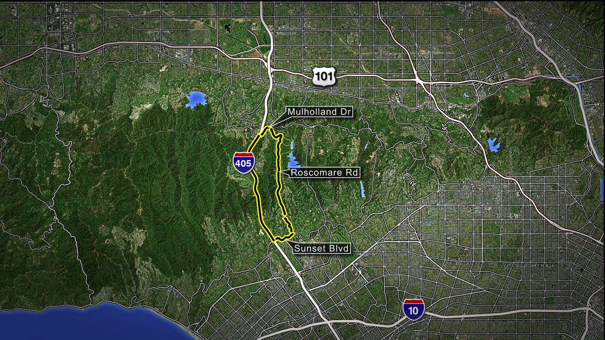 SkirballFire latest: Entire boundary south of Mulholland Drive, east of ...