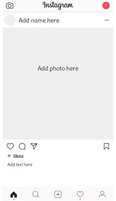 Blank Instagram Template For Students