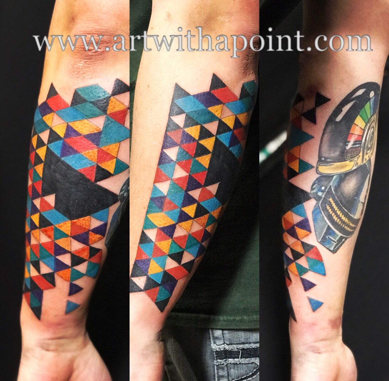Colorful Geometric Tattoos