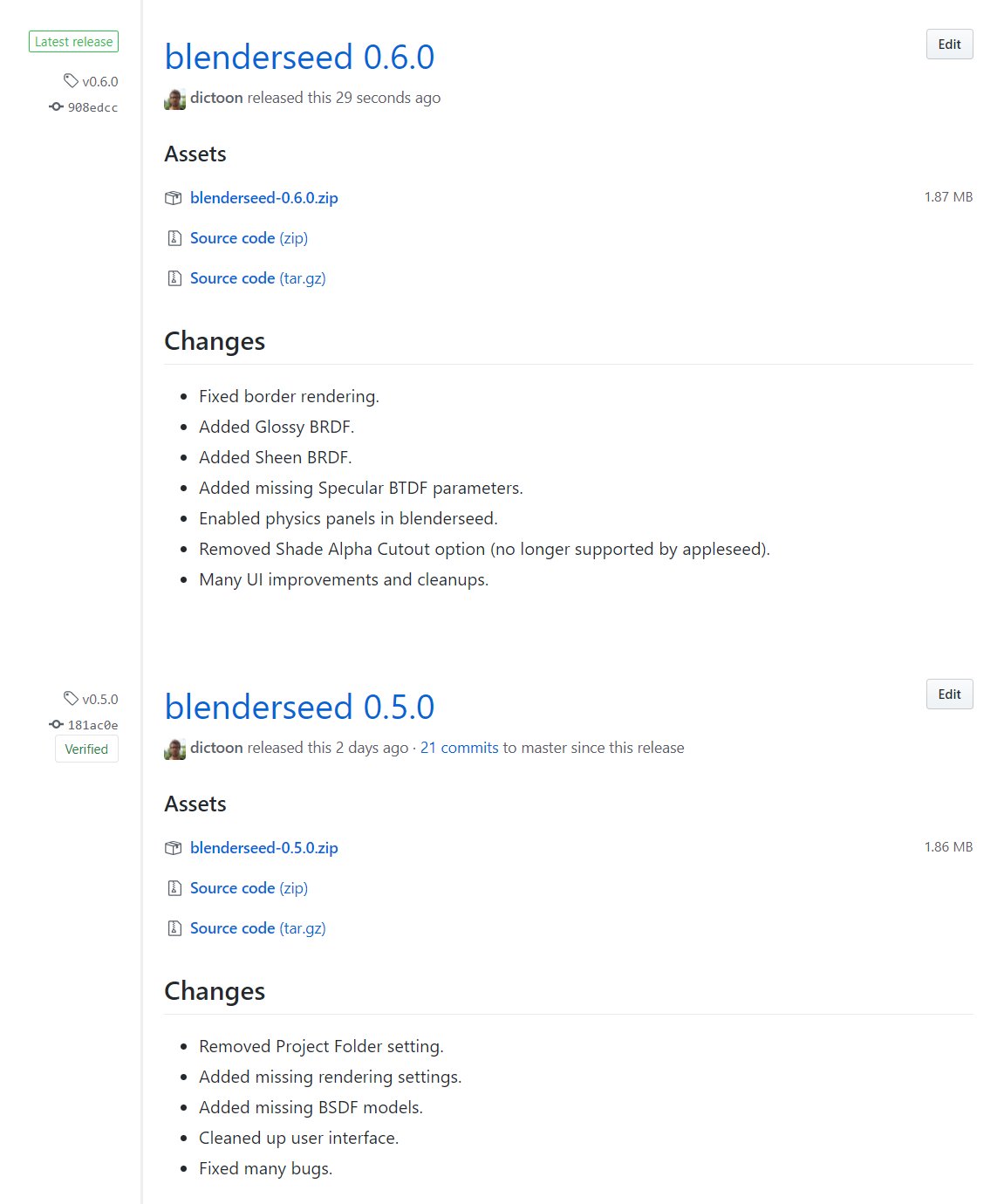 appleseedhq on Twitter: "Just released version 0.6.0 of blenderseed, our appleseed plugin for ...