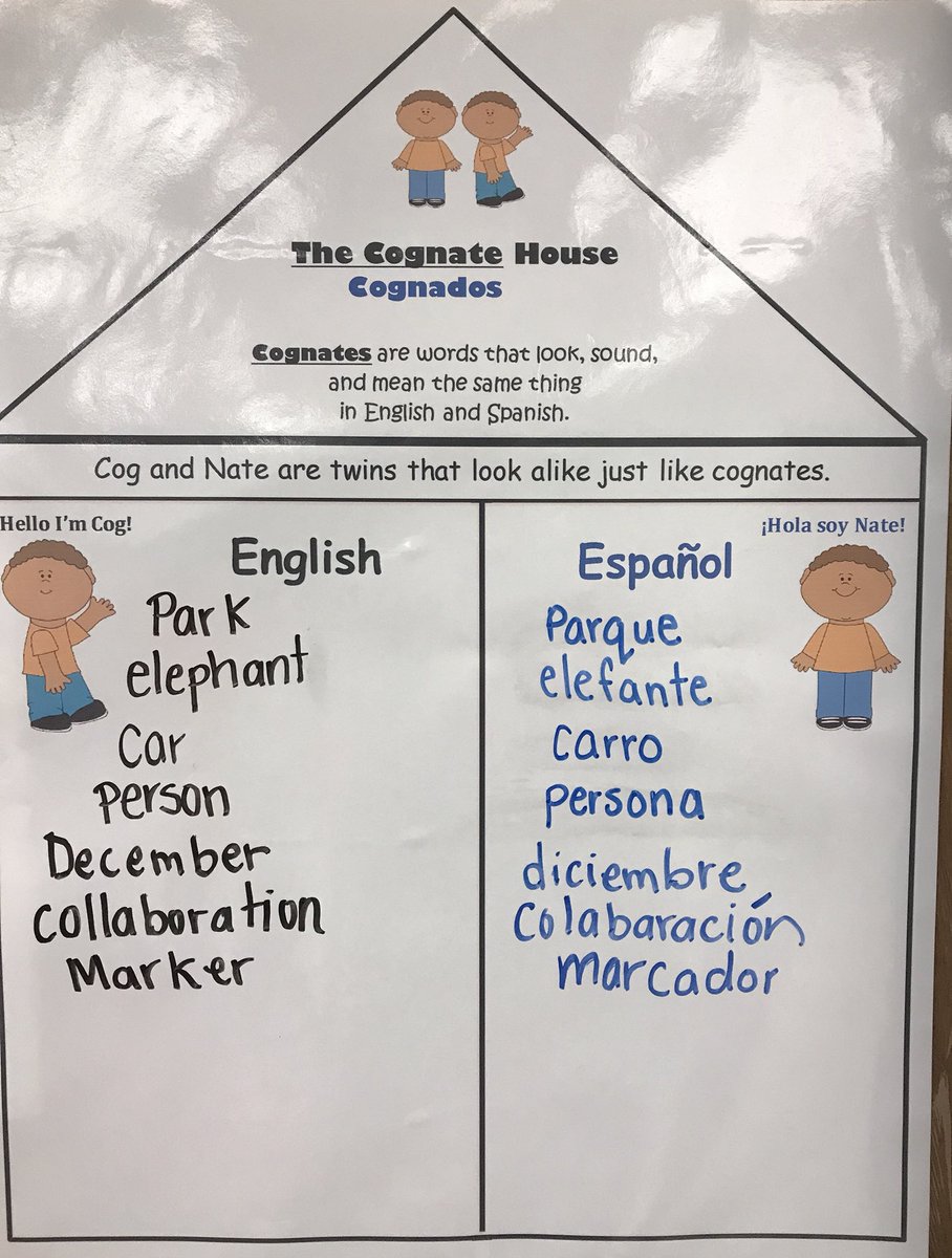 Dr. José Medina on Twitter: "💙 this color coded cognate anchor chart ...