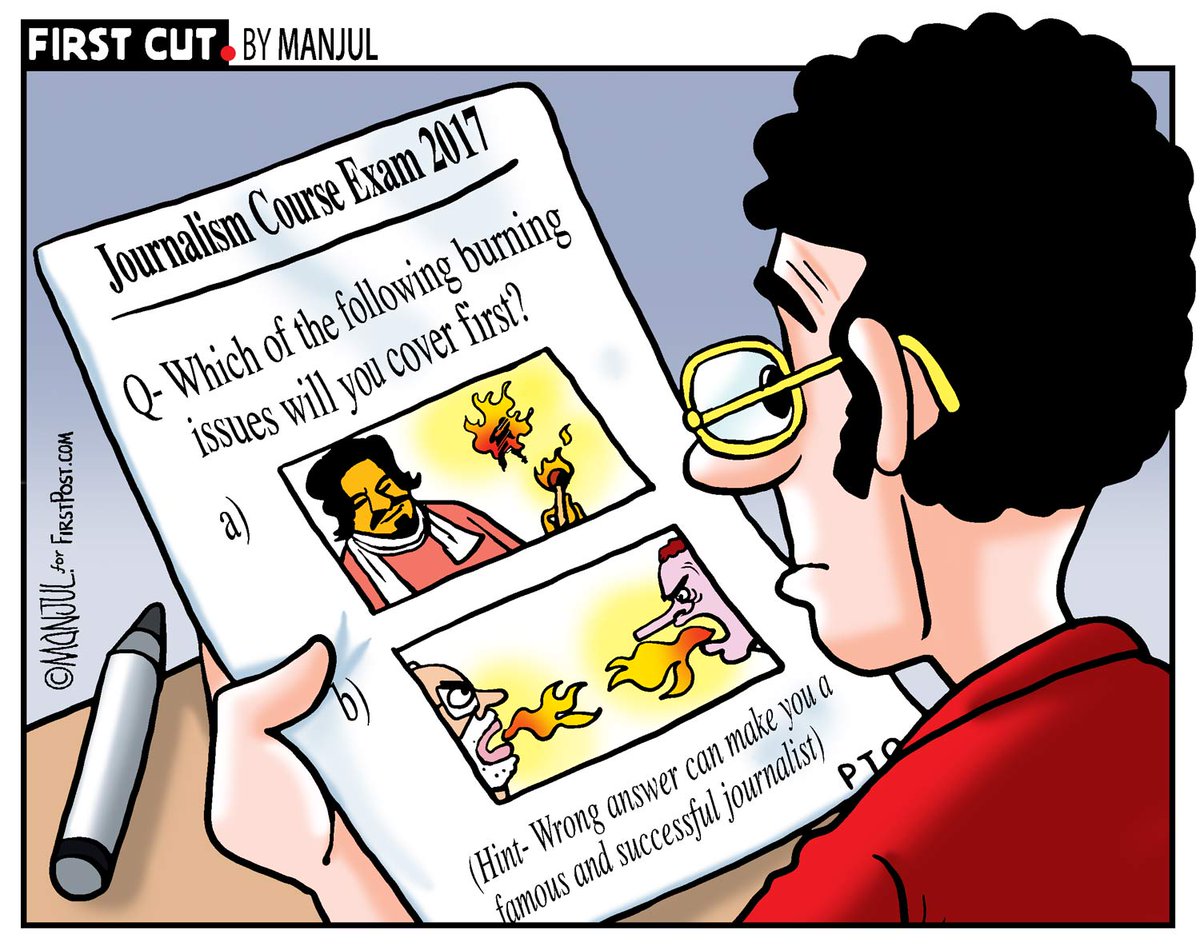 Lawlessness in Rajasthan and Journalism - Cartoon by @MANJULtoons : r/india