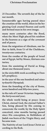 Cantor sings the Christmas Proclamation at the ChristmasEve Mass at the ...