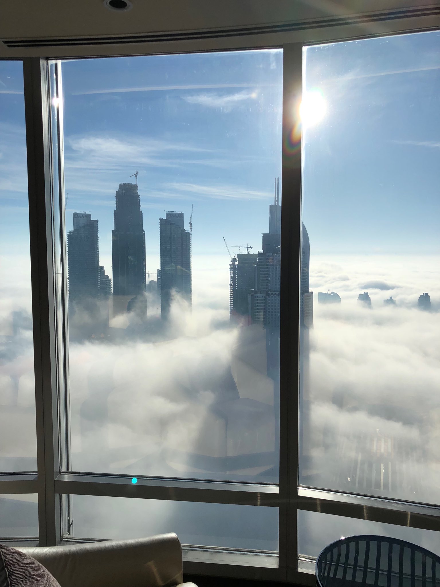 View From Burj Khalifa Clouds