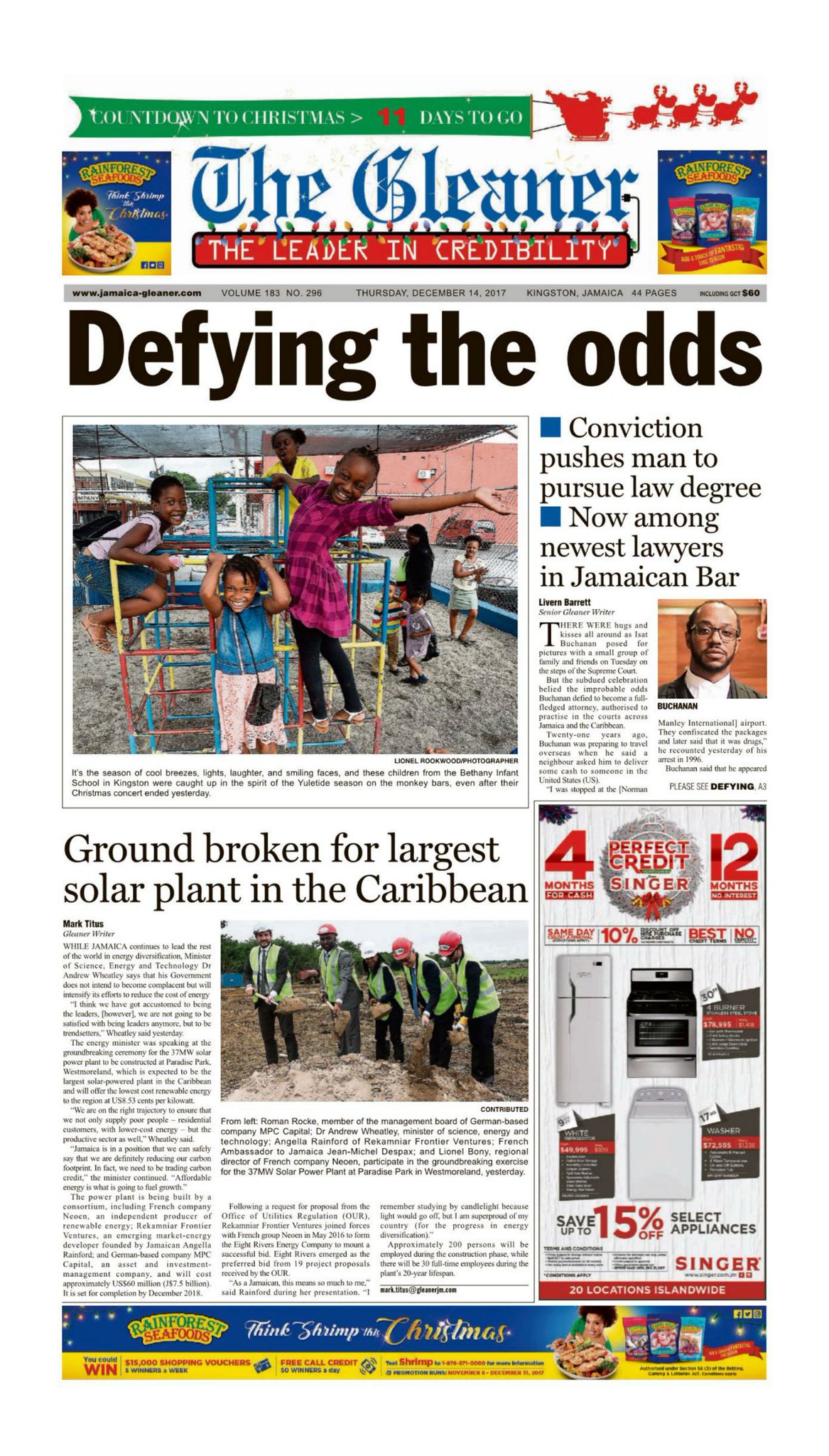 Jamaica Gleaner on Twitter: "Thursday's front page of The Gleaner. Pick up a copy or read online ...