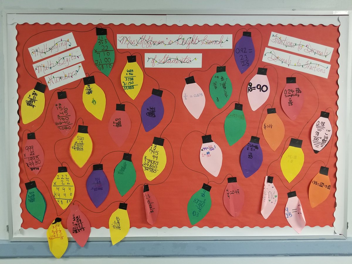 Christmas Math Bulletin Board Ideas