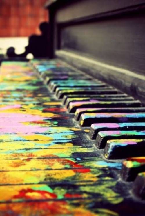 Colorful Piano Keys Tumblr