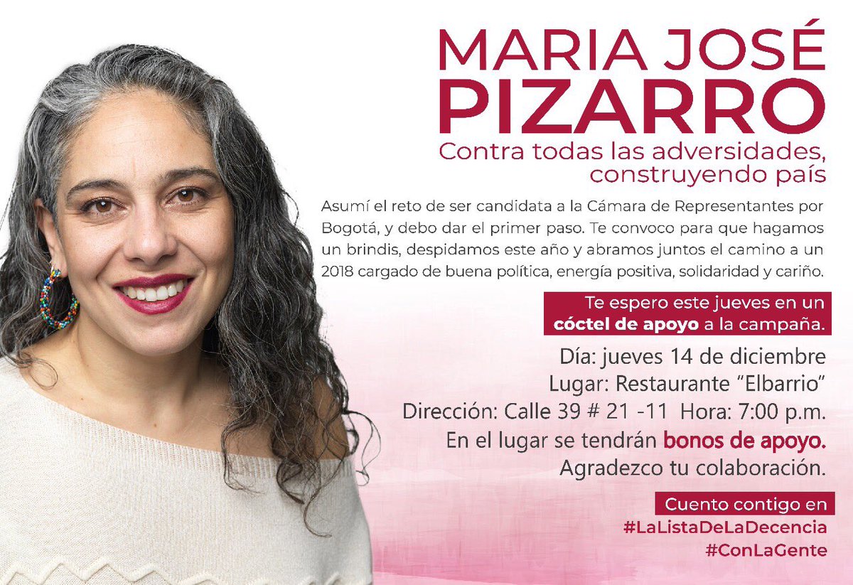 En este momento acompañando a maría josé pizarro en su acto , como ...
