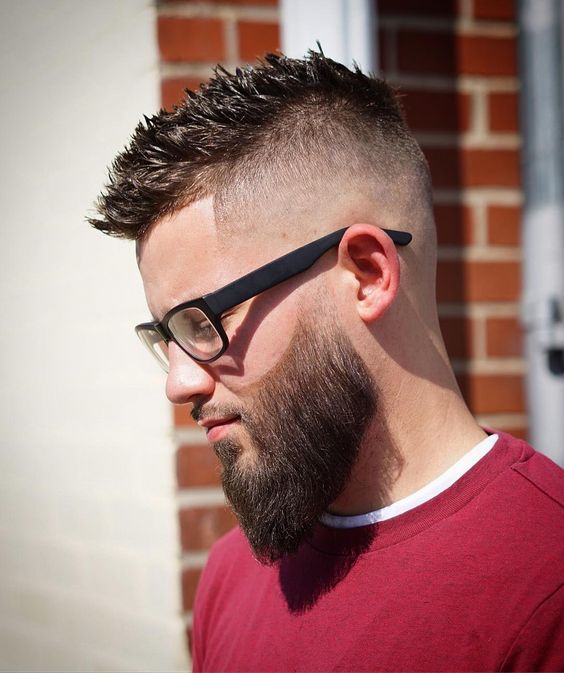 High Fade Haircut With Beard