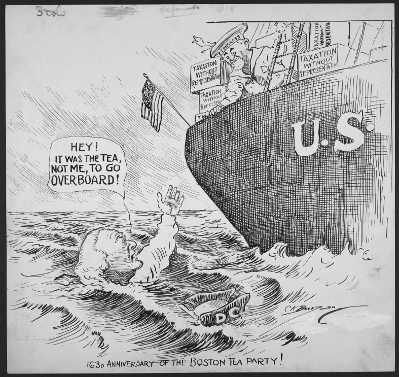 Boston Tea Party 1773 Black And White