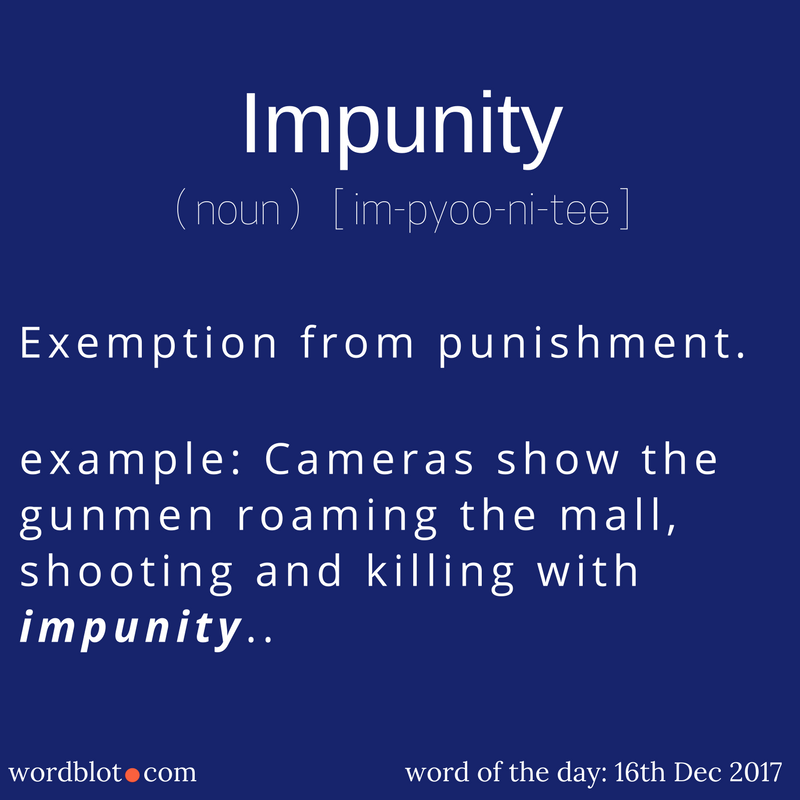 Examples Of Impunity