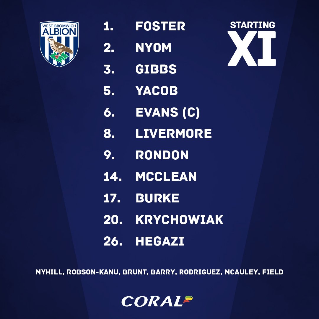 [EPL] 18R. WBA v 맨체스터 유나이티드, 선발 라인업 : 클리앙