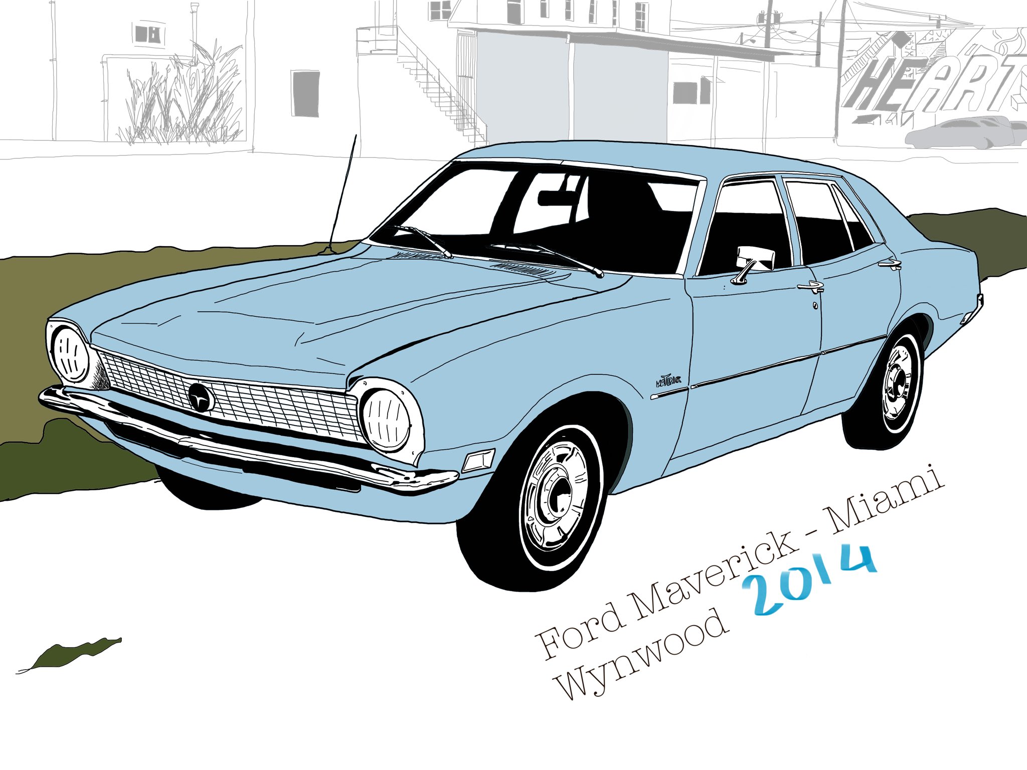Ford Maverick Drawing