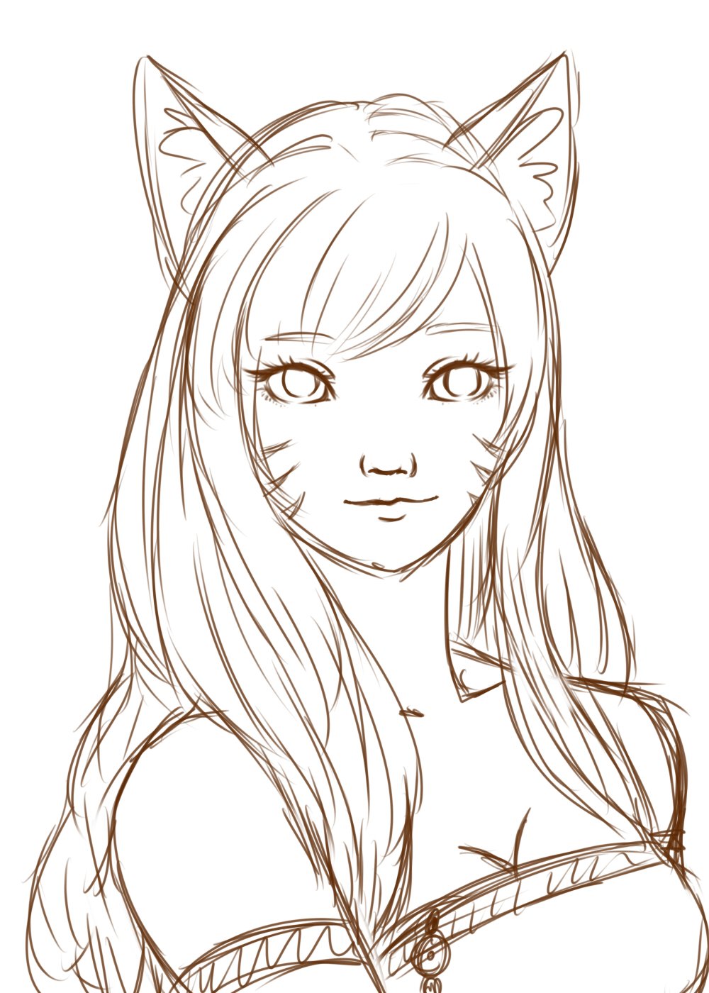 Ahri Drawing Sketches