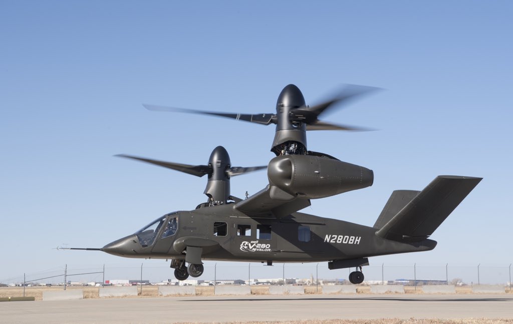 US Army's V-280 Valor Tilt-rotor airplane