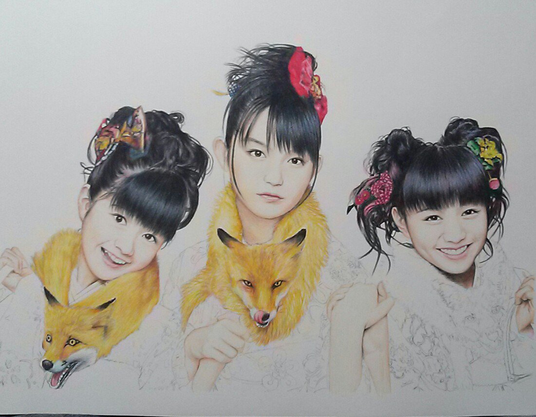 Babymetal Pencil Art by Chihiro Mori : r/BABYMETAL