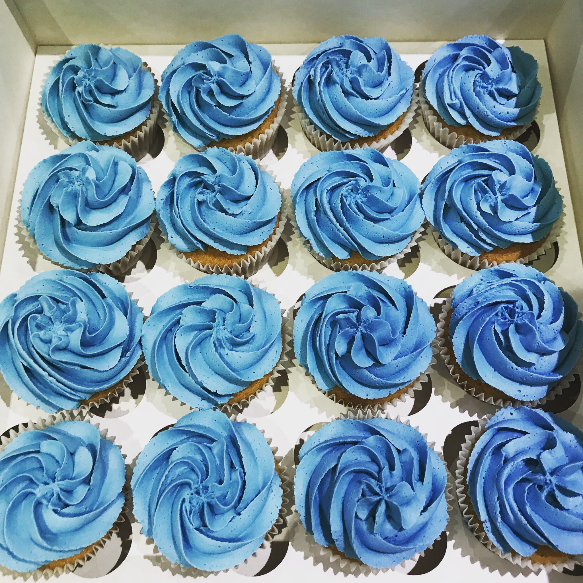 Blue Birthday Cupcake