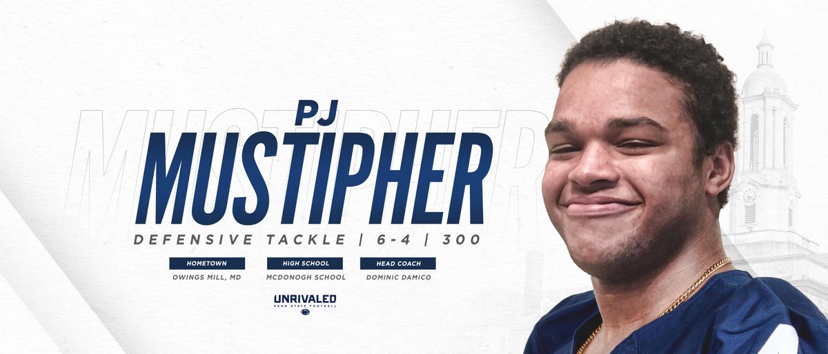 2018 4* DT PJ Mustipher signs with Penn State : r/CFB