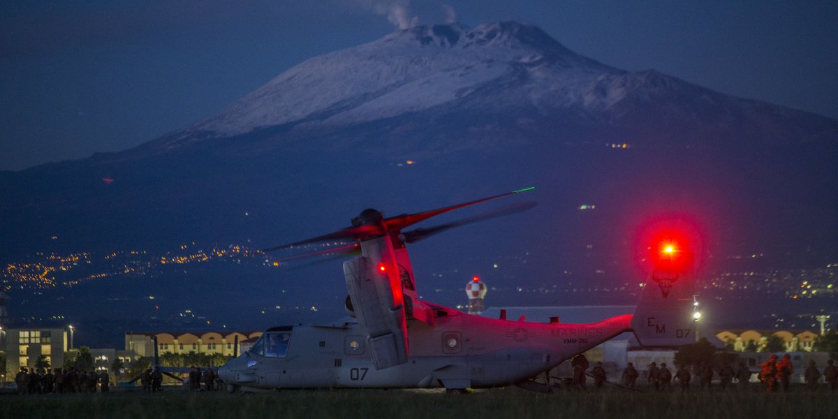 After hours marines conduct night slides out of an mv-22 osprey at ...
