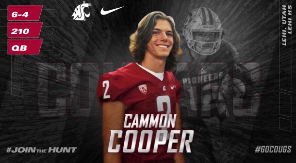 2018 4* QB Cammon Cooper signs with Washington State : r/CFB