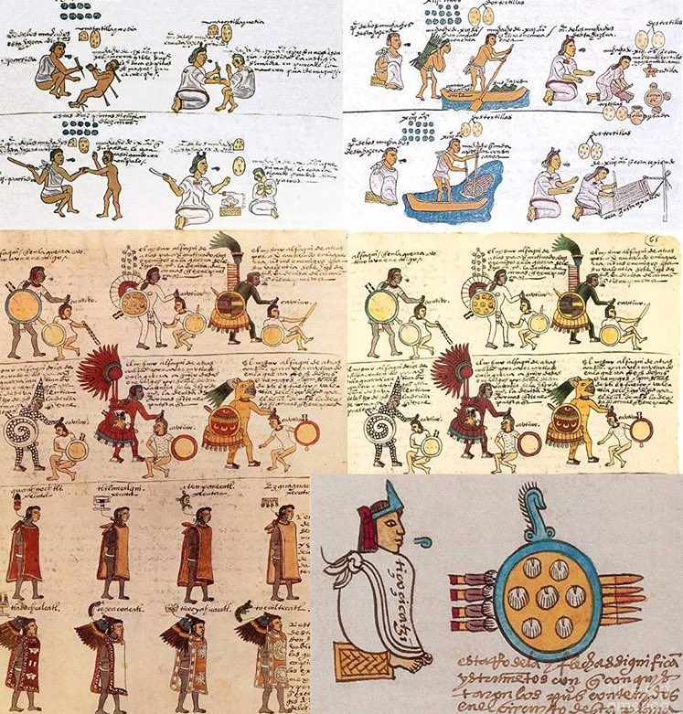 Mendocino : Diferentes láminas del códice Mendocino
